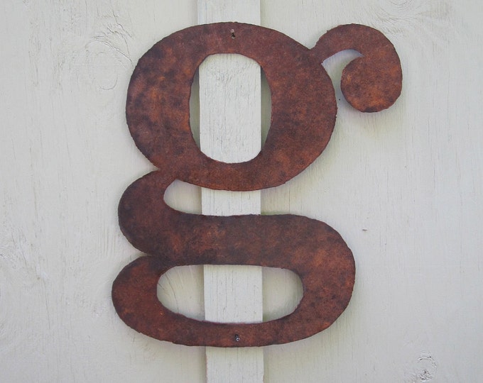 Lowercase Metal Letter g From Screaming Horse Iron Works. Custom Sizes ...