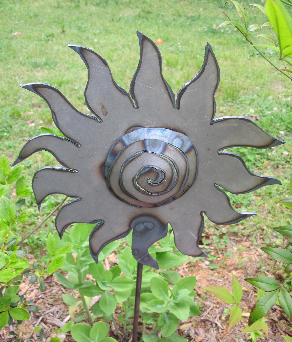 Metal Garden Sun Yard Art - Etsy