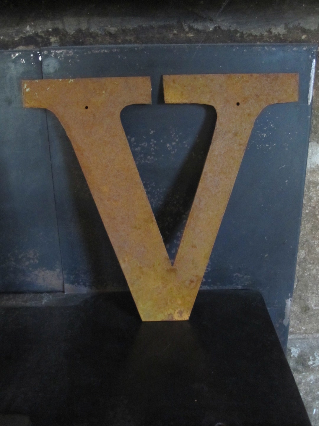 Metal Letter "v" or Any Letter A-Z - Etsy