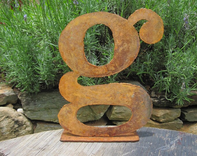 Lowercase Metal Letter "g" on Stand - Etsy