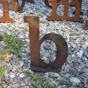 Lowercase Metal Letter b on Stand - Etsy