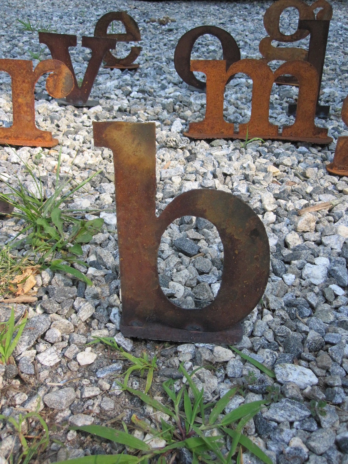 Lowercase Metal Letter b on Stand | Etsy