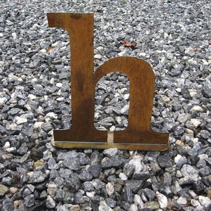 Lowercase Metal Letter "h" on Stand. - Etsy