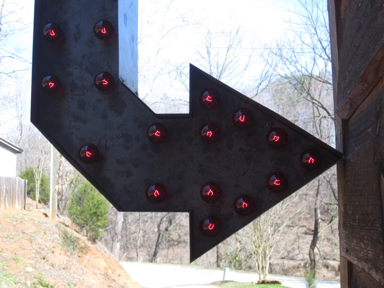 Large Single Sided Lighted Arrow. Vintage Style. - Etsy