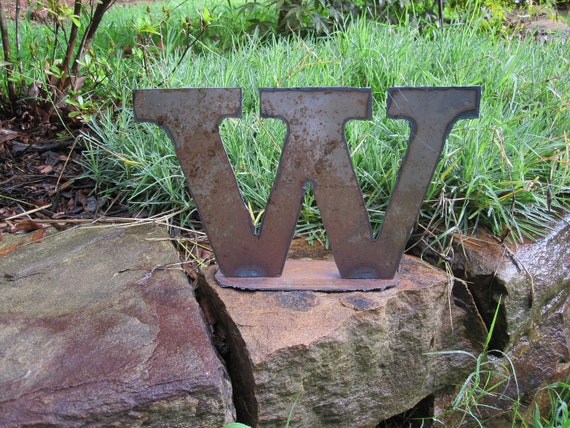 Lowercase Metal Letter w on Stand. Handmade for | Etsy