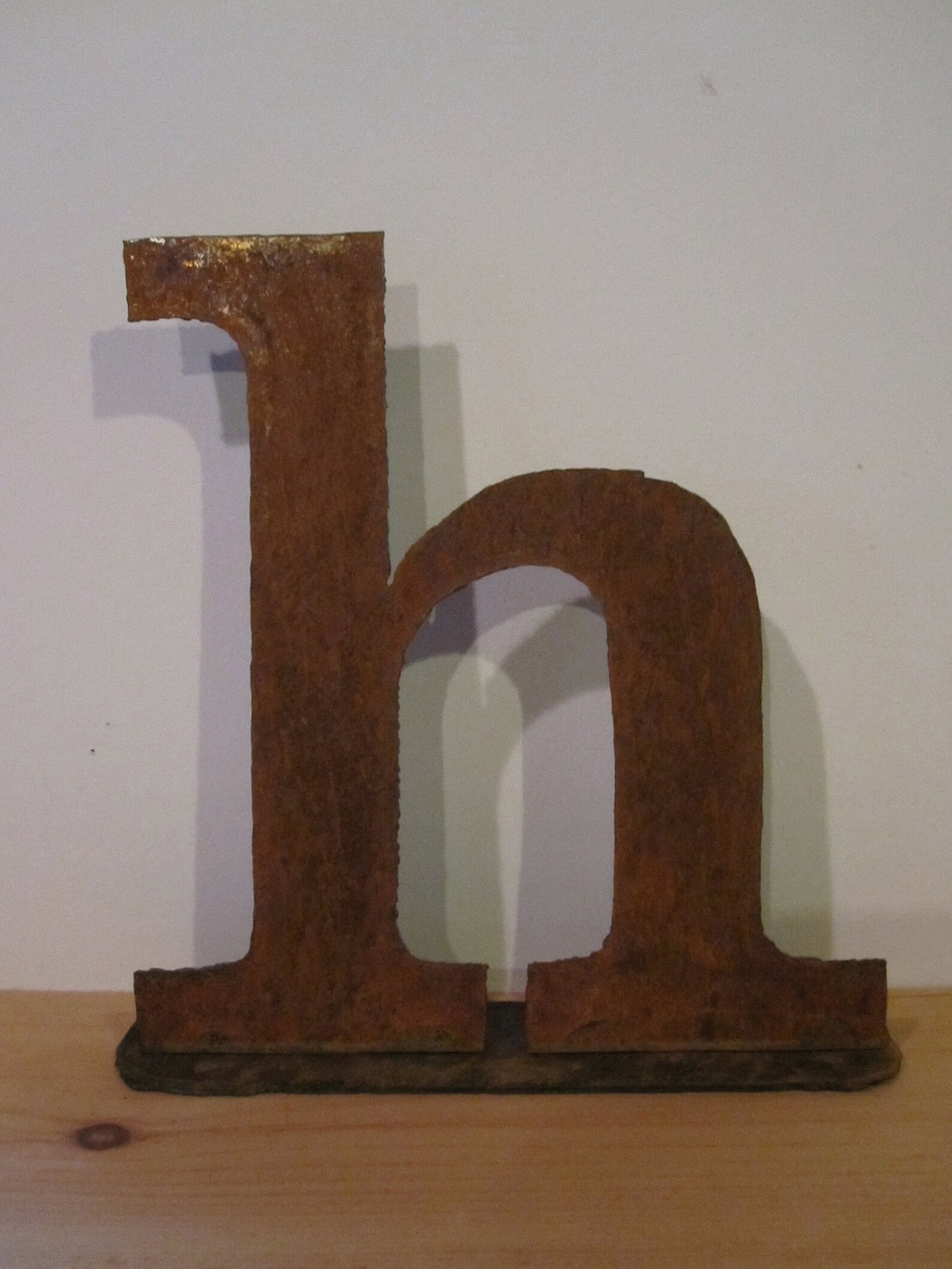 Lowercase Metal Letter h on Stand - Etsy