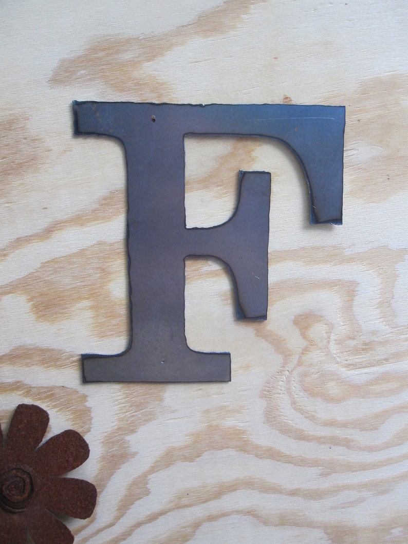 Metal letter F By Screaming Horse Iron Works at | Etsy