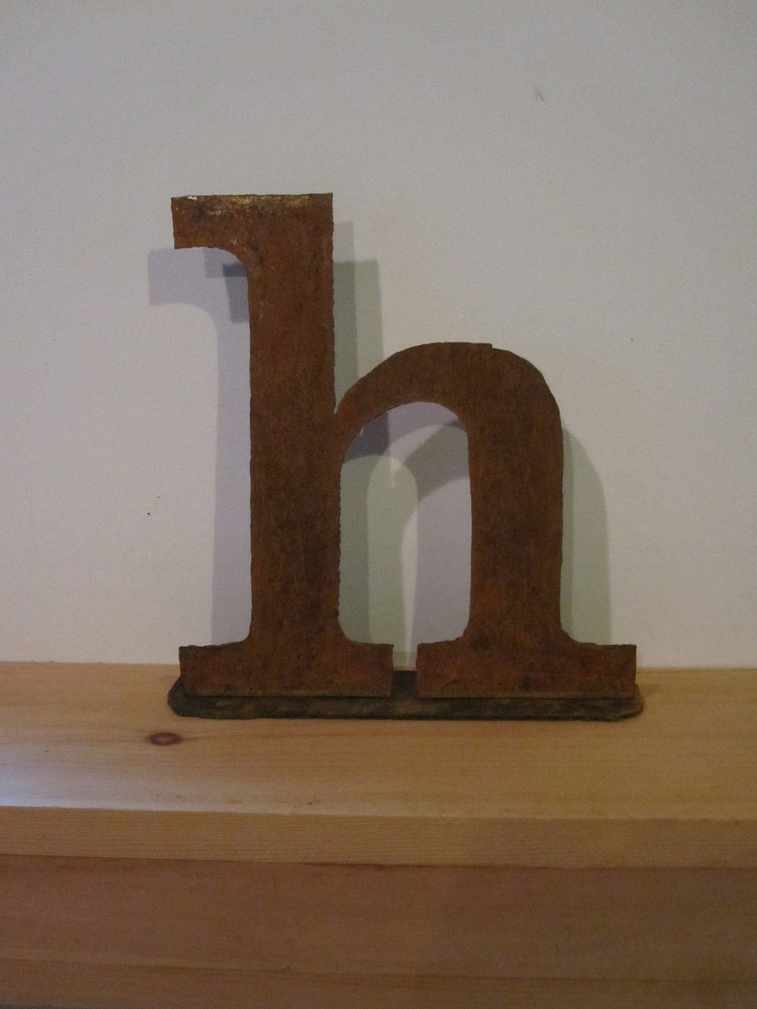 Lowercase Metal Letter h on Stand - Etsy