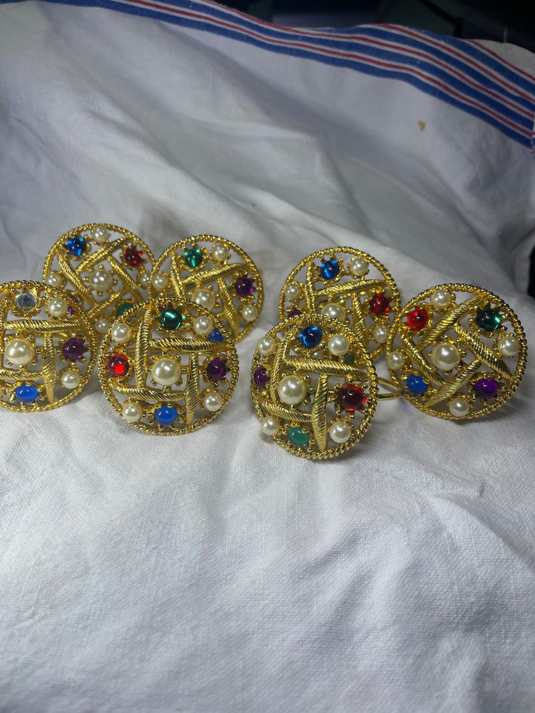 Jeweled Napkin Rings - Etsy