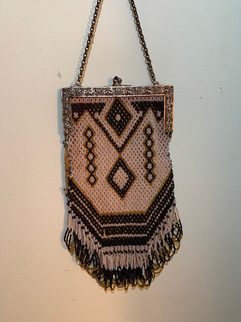Vintage Beaded Evening Bag - Etsy