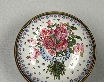 Halcyon Days Enamel Trinket Box With Birds - Etsy