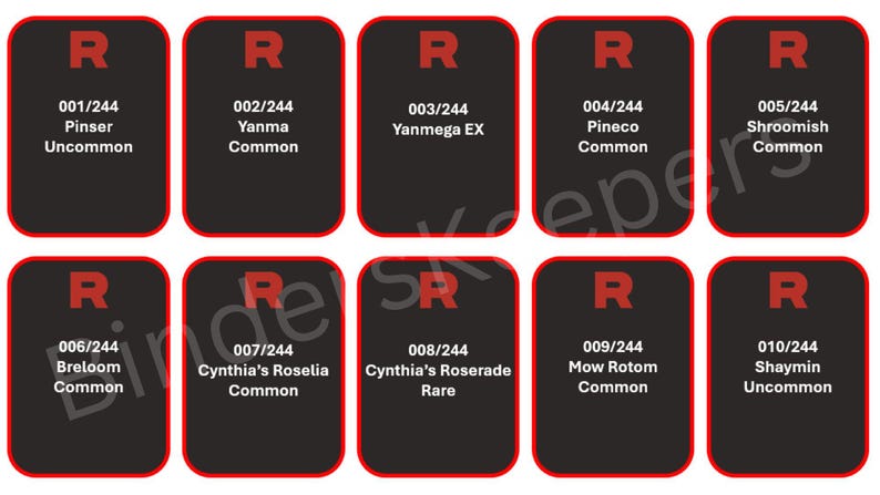 Pokemon Binder Placeholder Set – Destined Rivals - Etsy