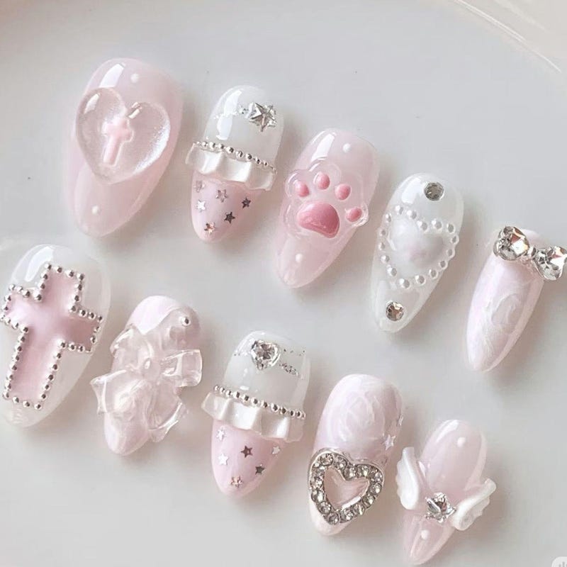 Custom Nail Kawaii Cute - Etsy UK