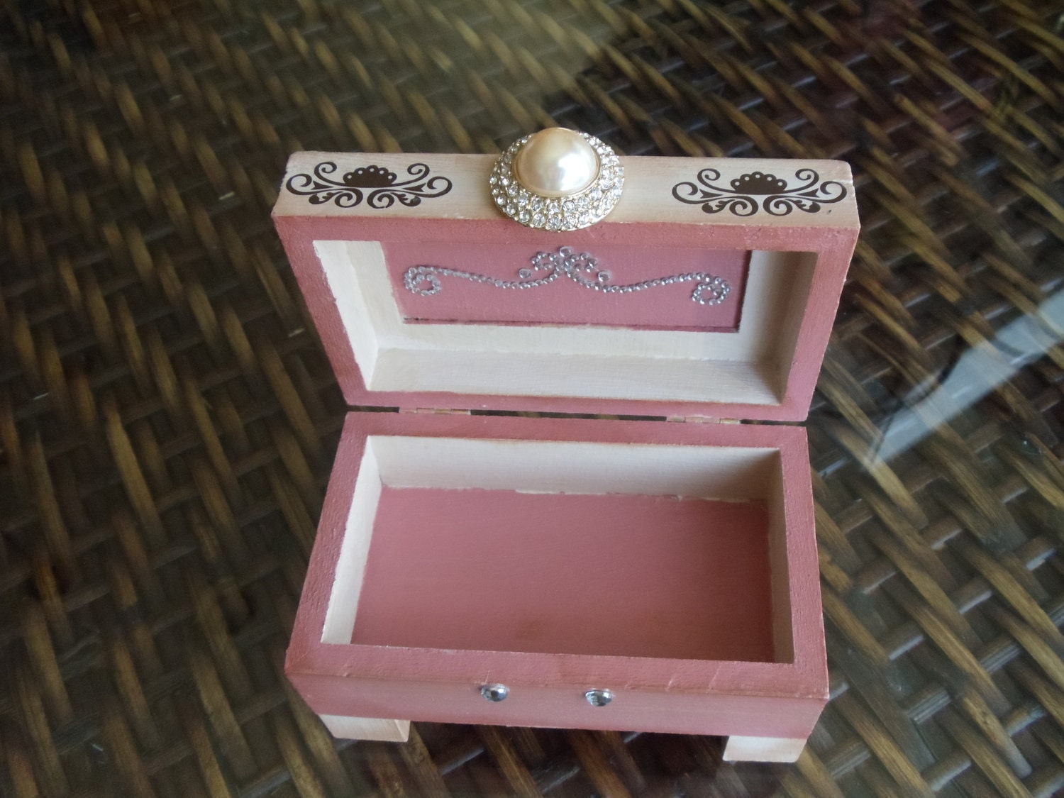 One of a Kind Hand Painted Jewelry Box Trinket Box Stash - Etsy