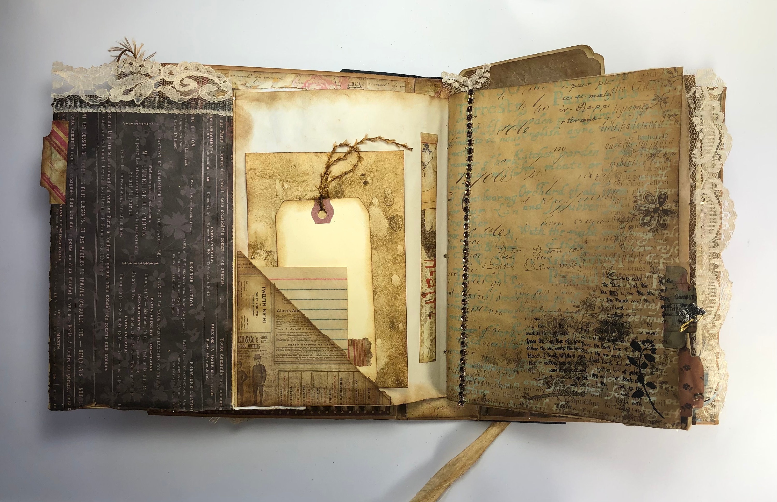 French Style Junk Journal, Retro Junk Journal, Journal, Finished ...