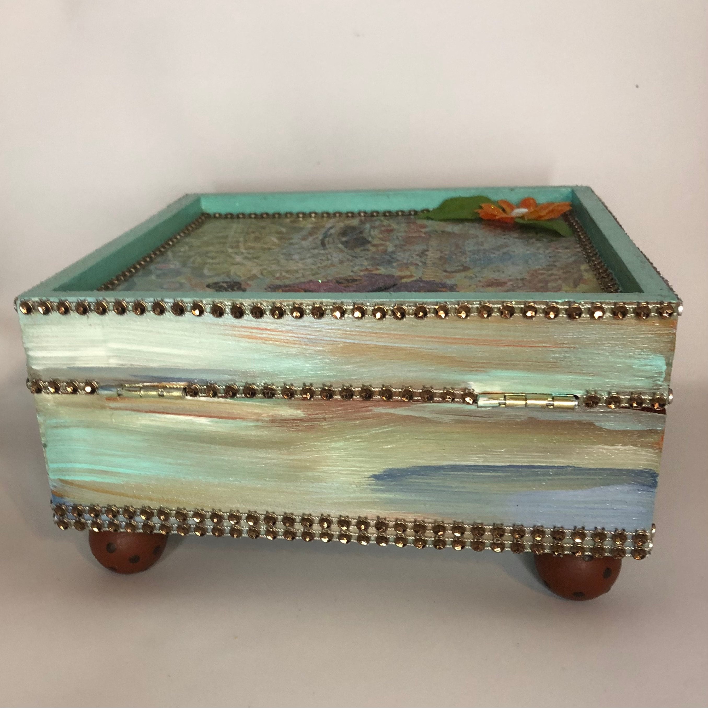 Upcycled Cigarbox Decorated Cigar Box Stash Box - Etsy