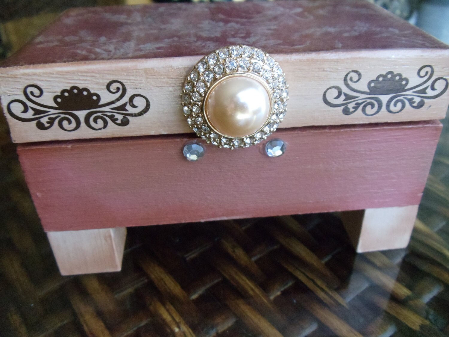 One of a Kind Hand Painted Jewelry Box Trinket Box Stash - Etsy