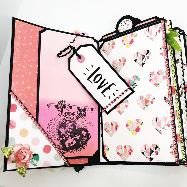 Love Scrapbook Valentine Scrapbook Handmade Scrapbook Love Photo Album