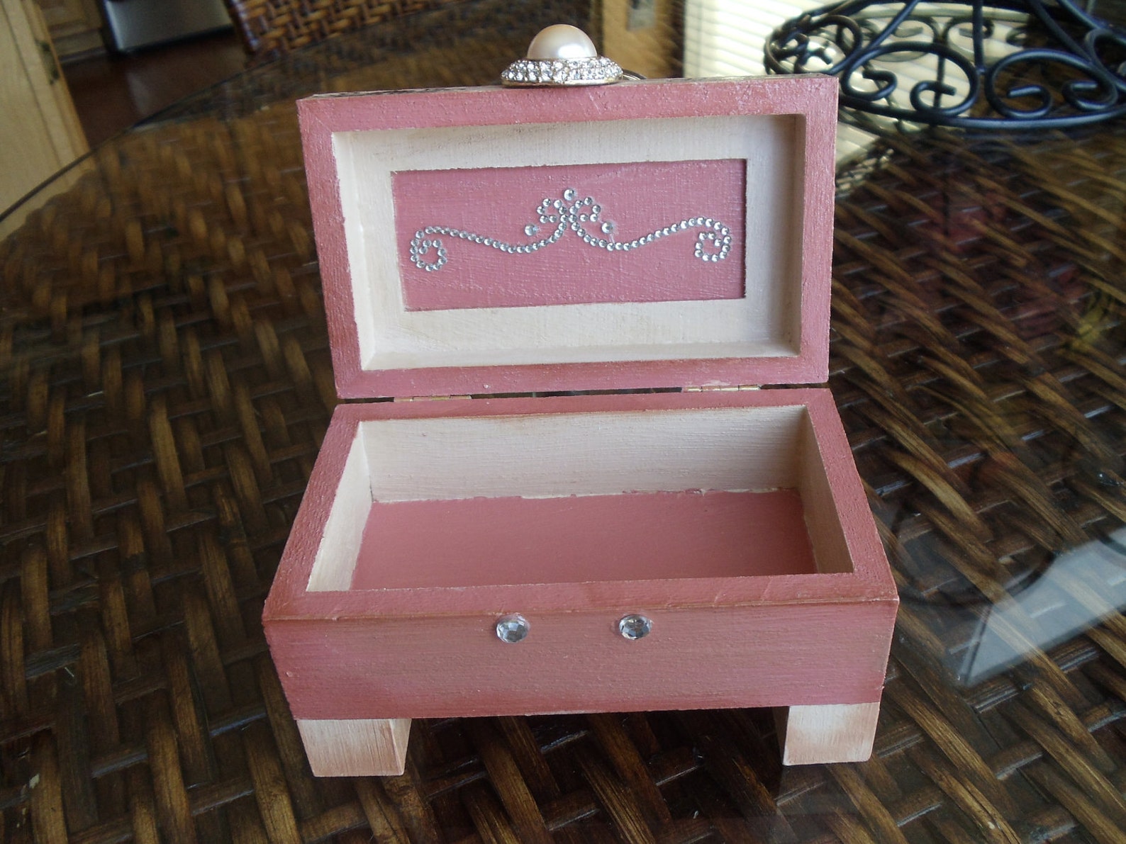 One of a Kind Hand Painted Jewelry Box Trinket Box Stash - Etsy