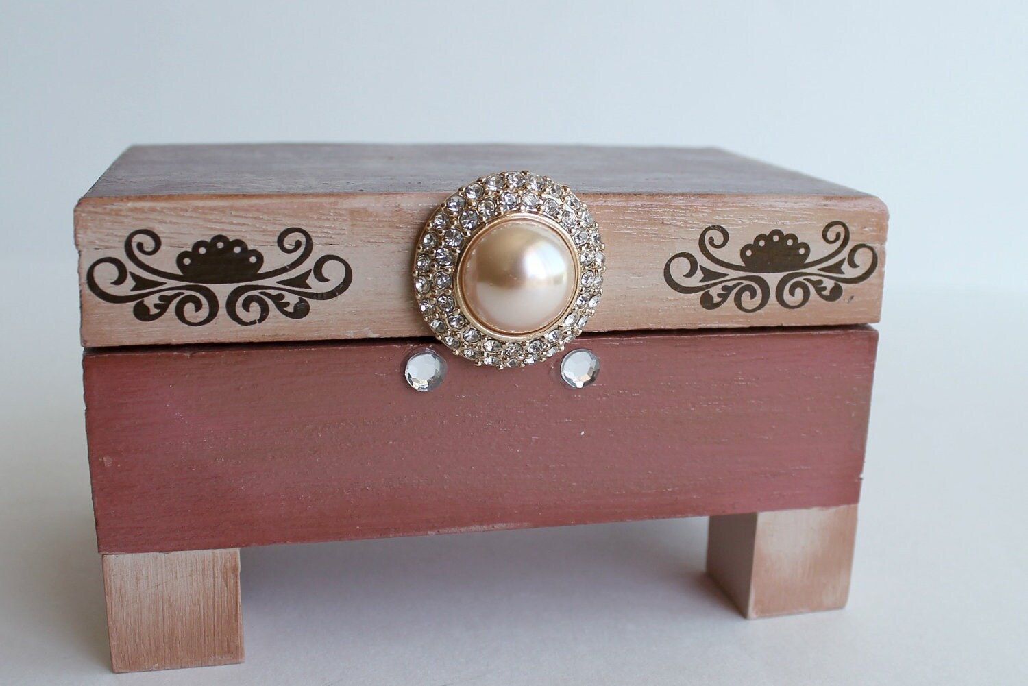 One of a Kind Hand Painted Jewelry Box Trinket Box Stash - Etsy