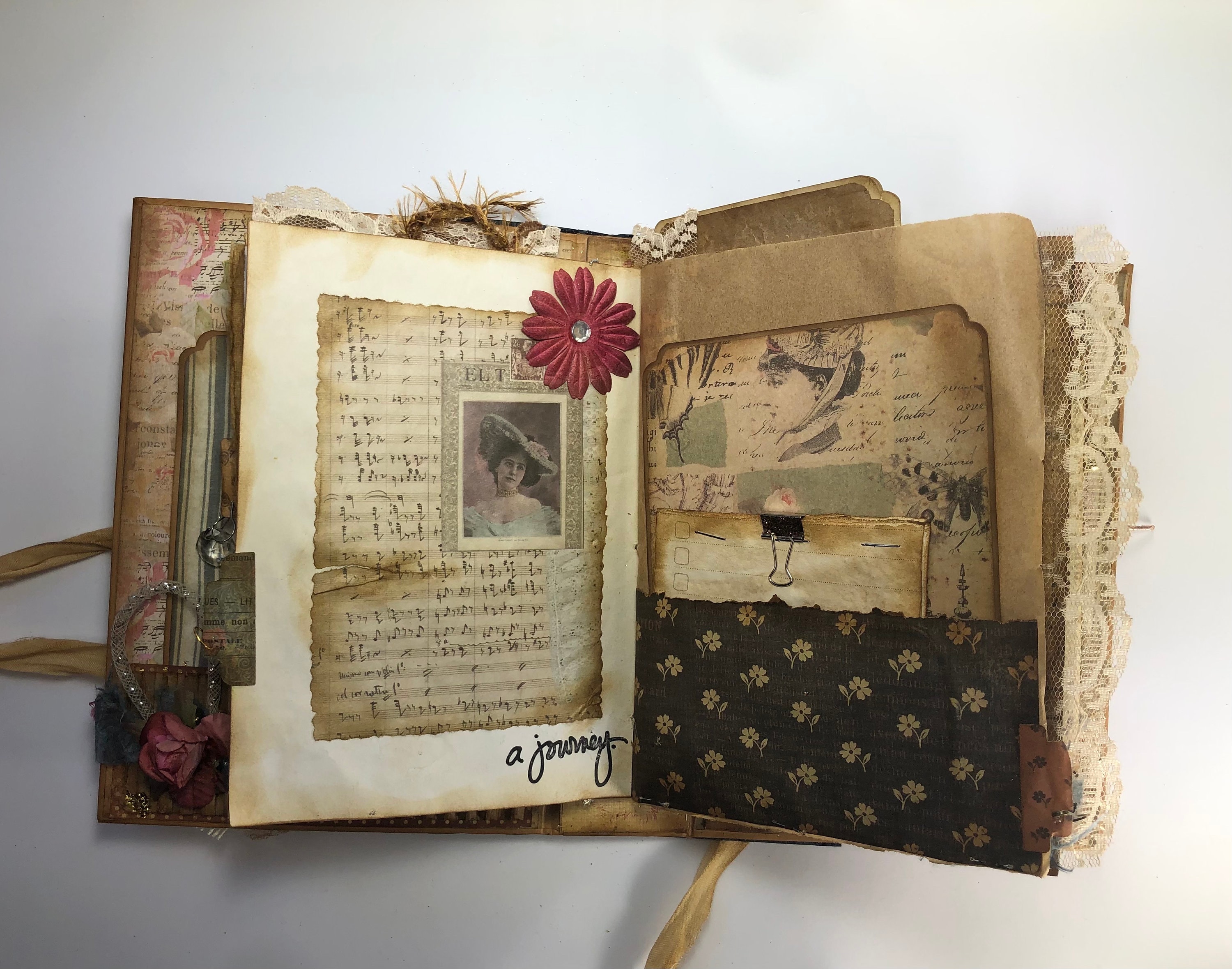 French Style Junk Journal, Retro Junk Journal, Journal, Finished ...