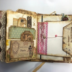 French Style Junk Journal, Retro Junk Journal, Journal, Finished ...