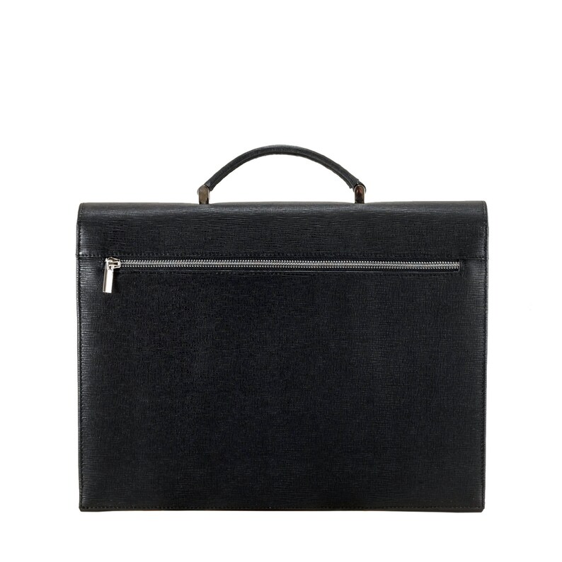 Handmade Leather Briefcase in Deep Brown | VENDOR in Pebble X MANDEL ...