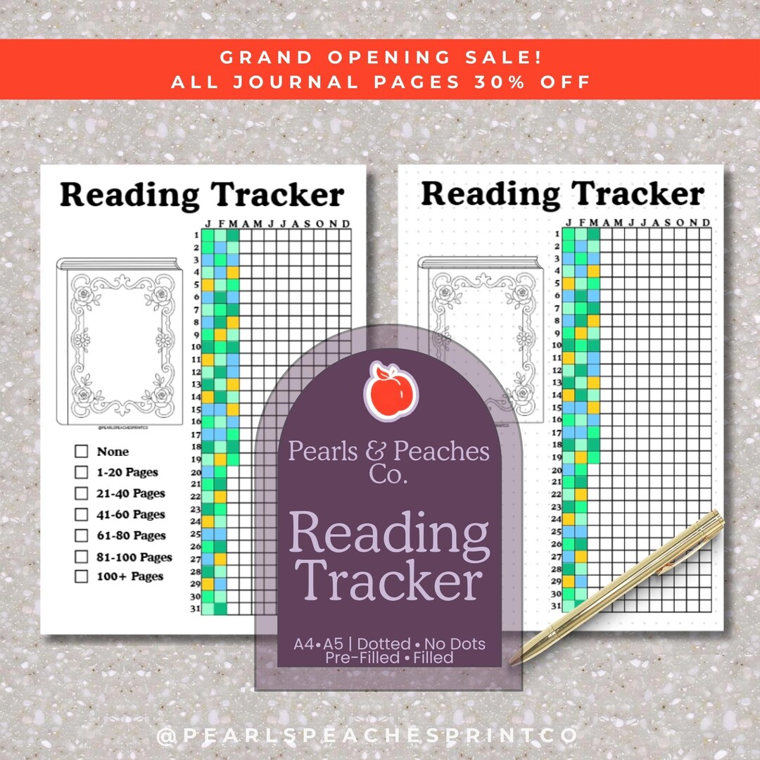 Reading Tracker Printable - Reading Log - Journal Page - Book Journal ...