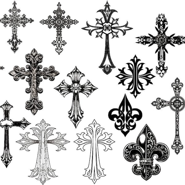 Scrolled Cross - Etsy