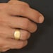 14K Gold Men's Wide Signet Ring, 15 Mm Thick Chunky Flat Top Gold ...