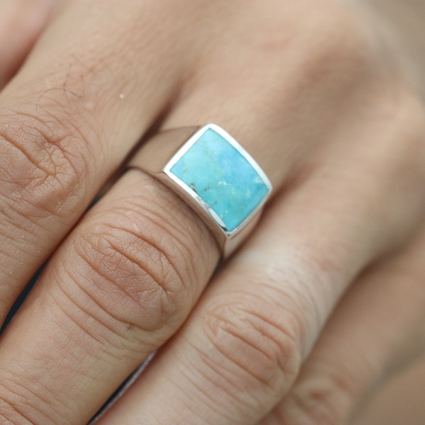 Turquoise Stone Ring - Etsy