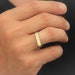 Signet Ring for Man SOLID GOLD Rectangle Ring 14k Gold Bar - Etsy