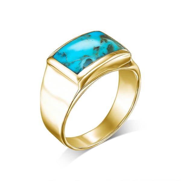 Mens Turquoise Ring - Etsy