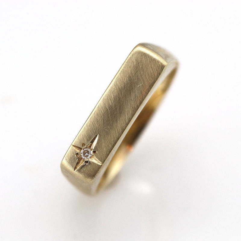Diamond Bar Ring - Etsy