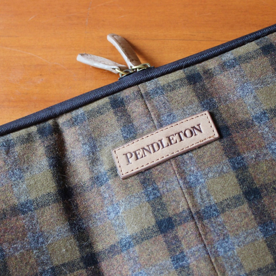 Vintage Pendleton Laptop Folio Case Folder Notebook Briefcase Wool ...