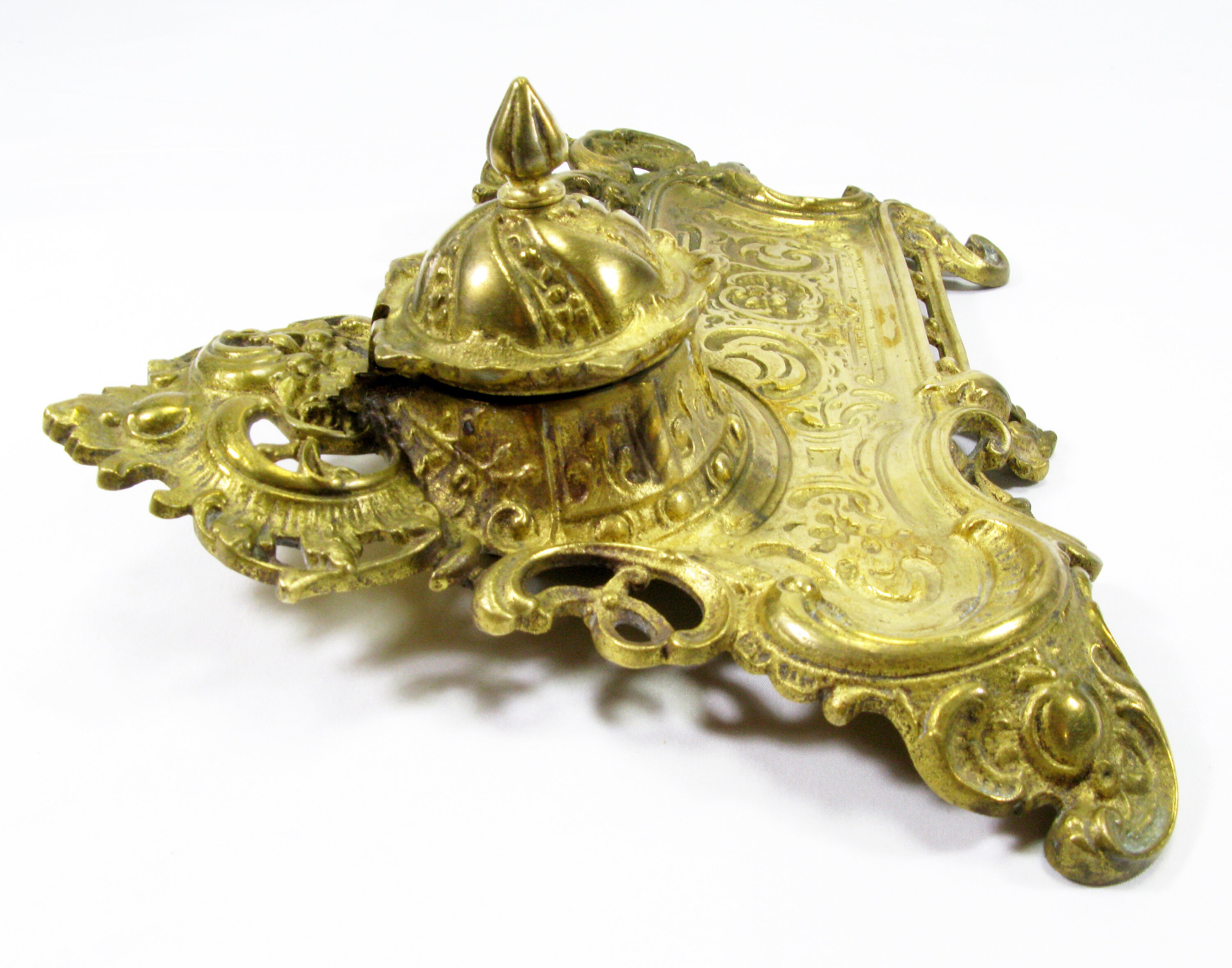 French Inkwell, French Inkstand, Encrier, Ink Well, Ink Stand, Brass ...