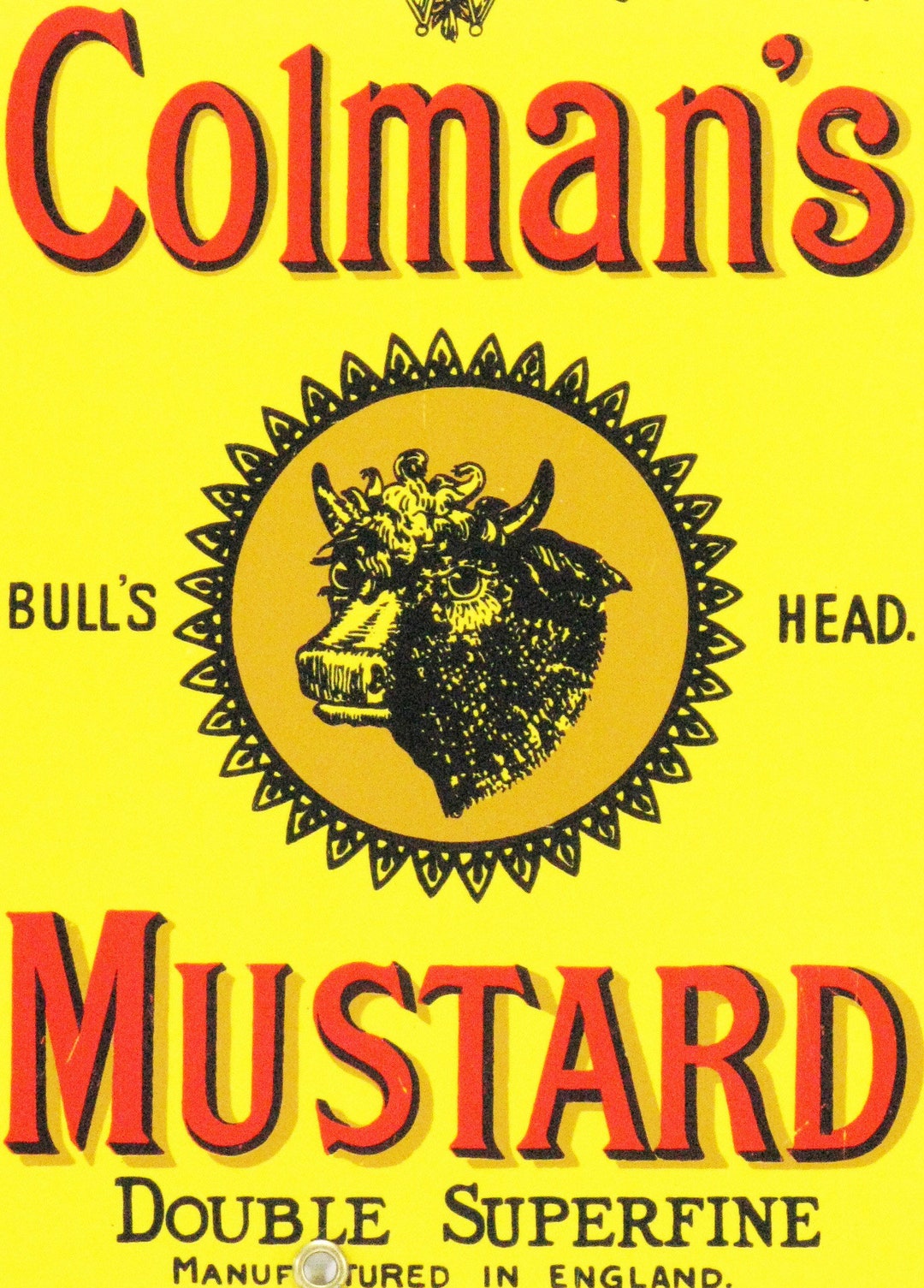 Vintage Colemans Mustard Sign, 3D Effect Colemans Mustard Sign, Kitchen ...