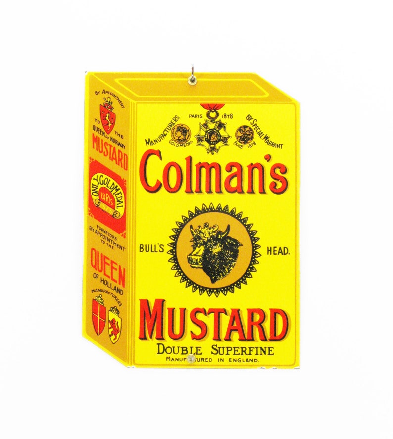 Vintage Colemans Mustard Sign, 3D Effect Colemans Mustard Sign, Kitchen ...