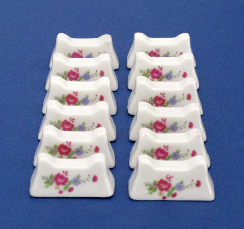 Set of Twelve French Porcelaine Knife Rests, Knife Rests, Porcelain ...