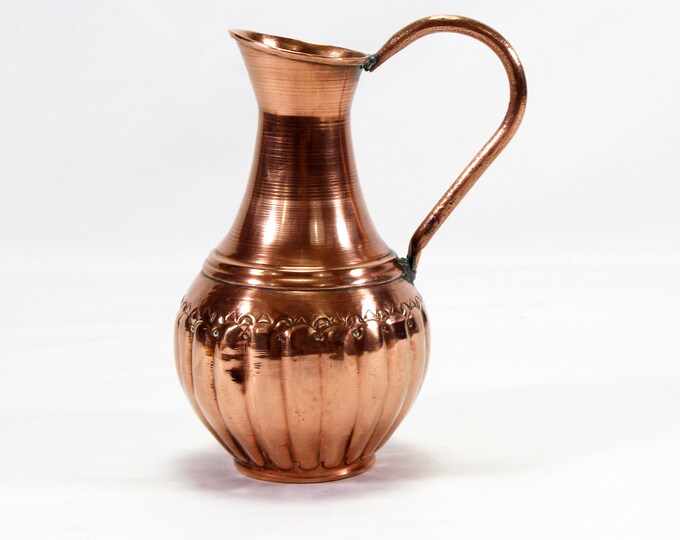 Vintage Copper Jug, Hand Forged Copper Jug, Swan Neck Copper Jug, North ...