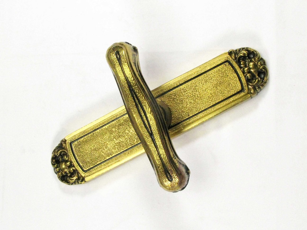 French Brass Rococo Revival Window Latch, Acanthus Leaf Decor - Etsy