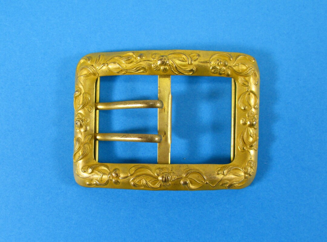 Large French Brass Vintage Belt Buckle, Buckle, Brass Buckle, Belt ...