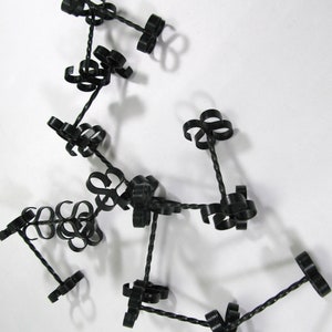 Set of 12 French Forged Black Metal Knife Rests, French Knife Rests ...