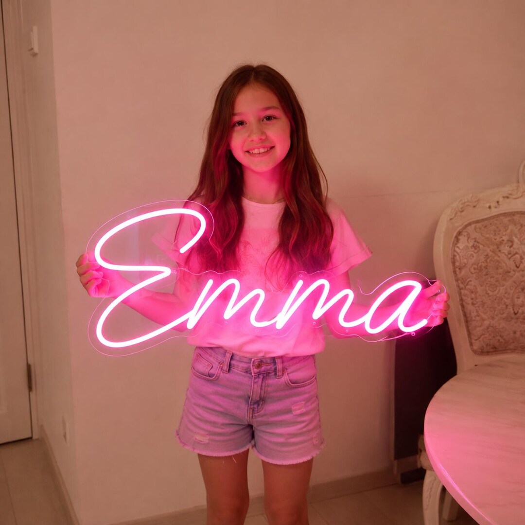 Custom Neon Name Sign, LED Personalized Wall Light for Kids Room ...