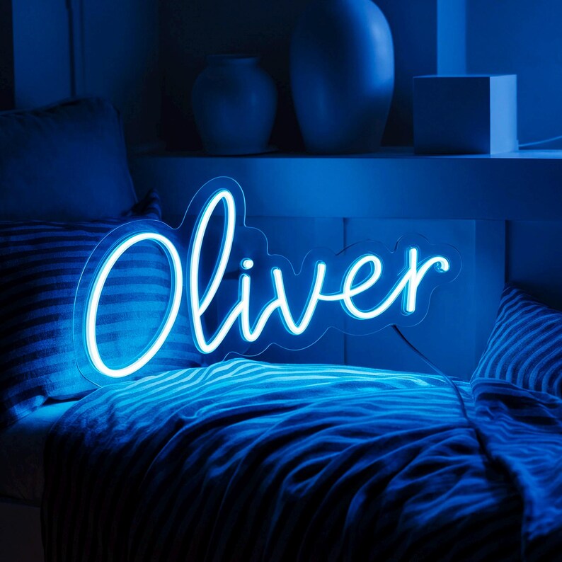 Custom Neon Name Sign, LED Personalized Wall Light for Kids Room ...