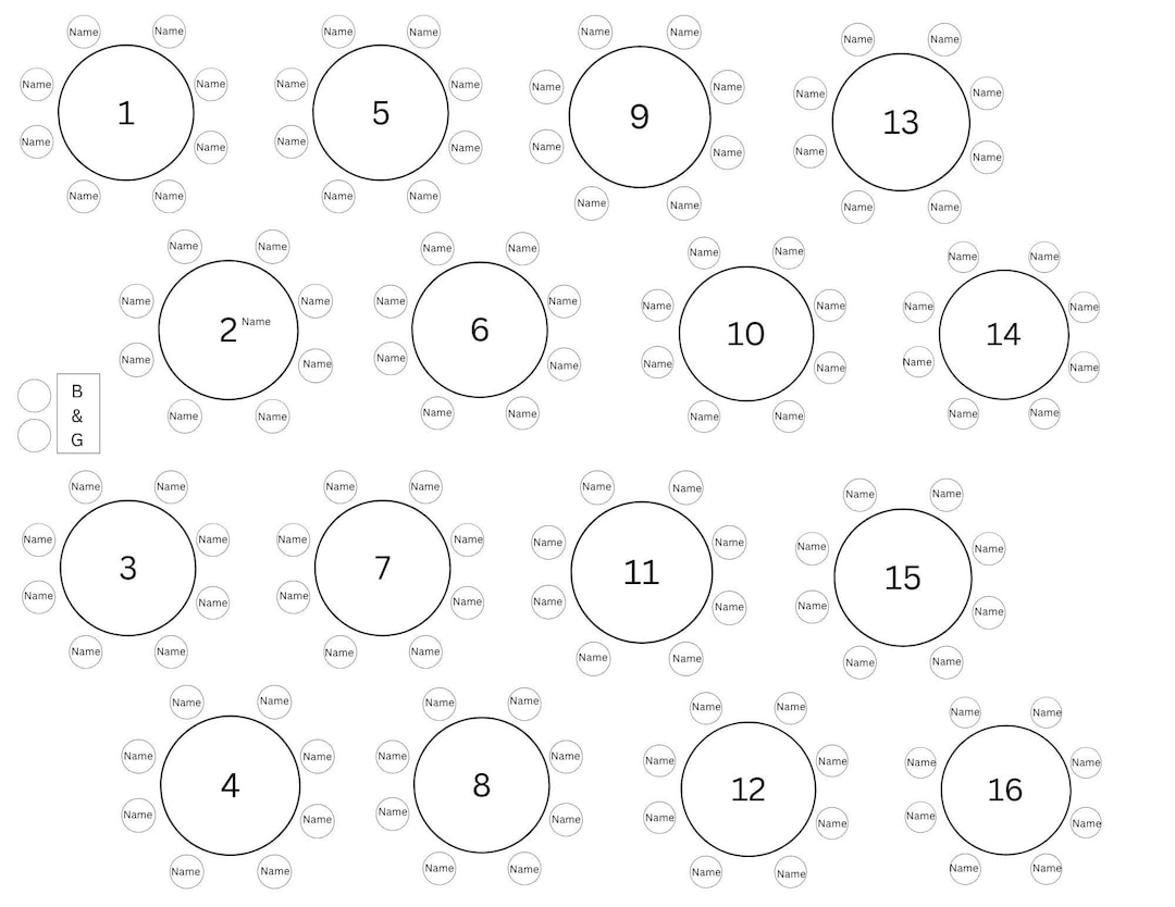 Customizable Seating Chart Planning Template - Etsy