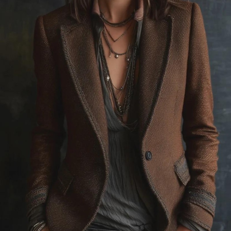 Contrast Blazer Women - Etsy
