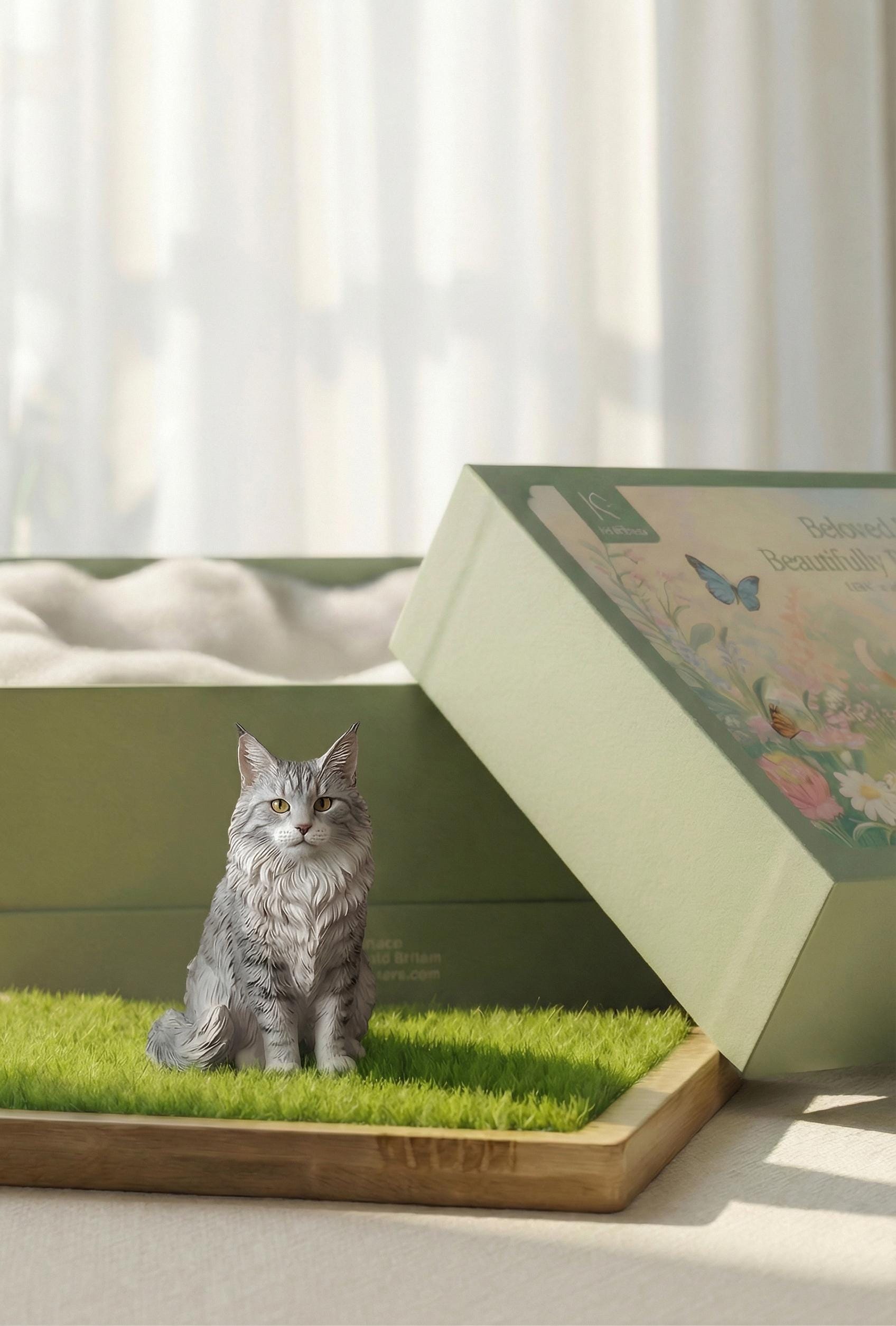 Custom Cat Figurine From Photo | Personalized Pet Sculpture | 3D ...