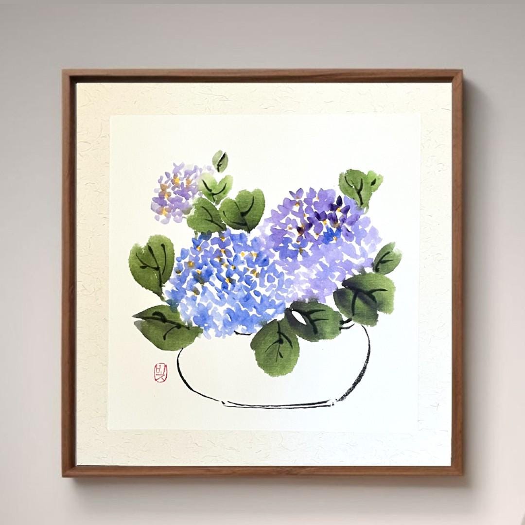 Original Watercolour, Traditional Korean Brush Painting, Sumi-e Art ...