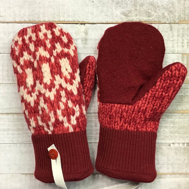 Red Mittens - Etsy